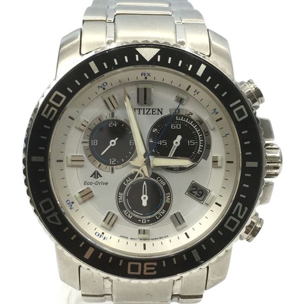 [Used] Citizen Solar Watch/Analog/Stainless Steel/WHT/SLV/ECO-DRIVE/PROMASTER/Used/Secast ...