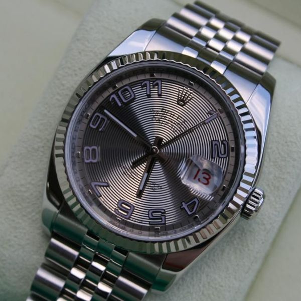 FS: Rolex Datejust 116234 Silver Concentric Arabic Dial Jubilee Beauty ...