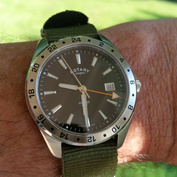 Rotary Henley Black Dial GMT All Kit | WatchCharts Marketplace