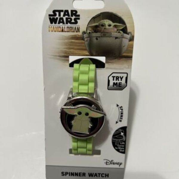 Star Wars Baby Yoda Mandalorian The Child LCD Spinner Watch New Working ...