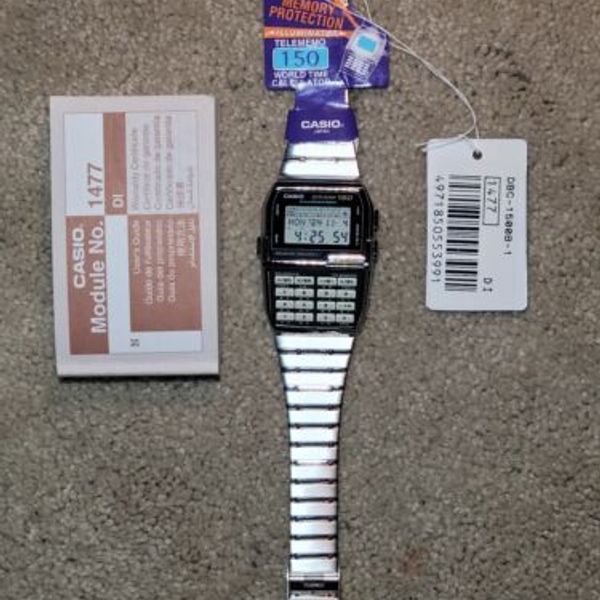 Casio DBC-1500B Databank Telememo 150 Vintage Digital Watch Brand New ...