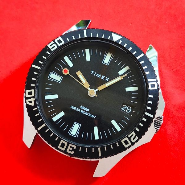 Timex Red Dot Lollypop Mechanical Watch Rotatable Bezel Dive Style For ...