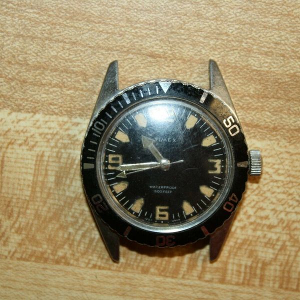 Vintage 1966 Skin Diver Timex Submariner 600FT Diver Mechanic Wrist ...