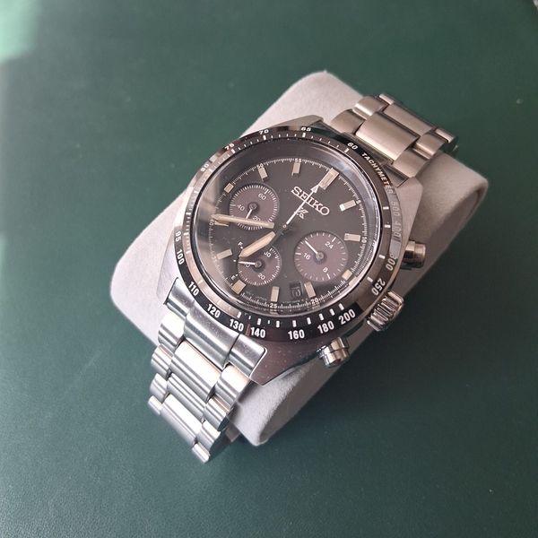 SEIKO Prospex Speedtimer Solar Chronograph Black Dial Men's Watch ...