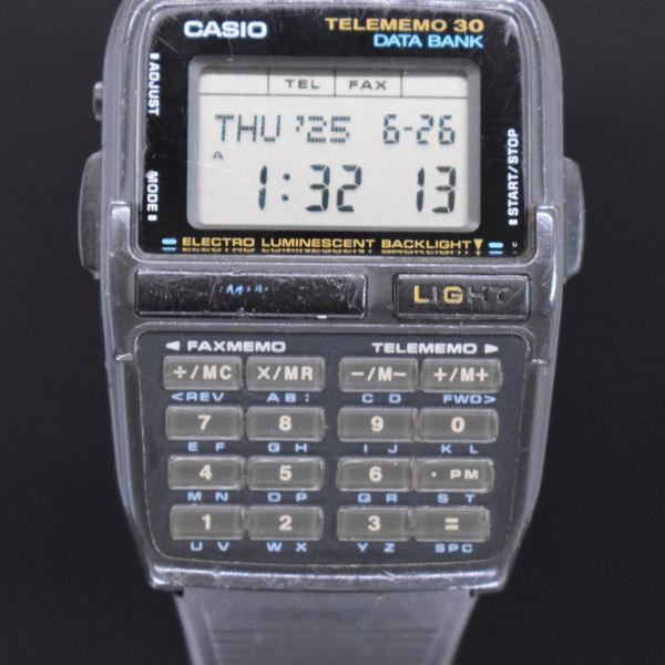 Vtg CASIO DBC-30 1253 Telememo 30 Databank Digital Watch Japan NEW ...