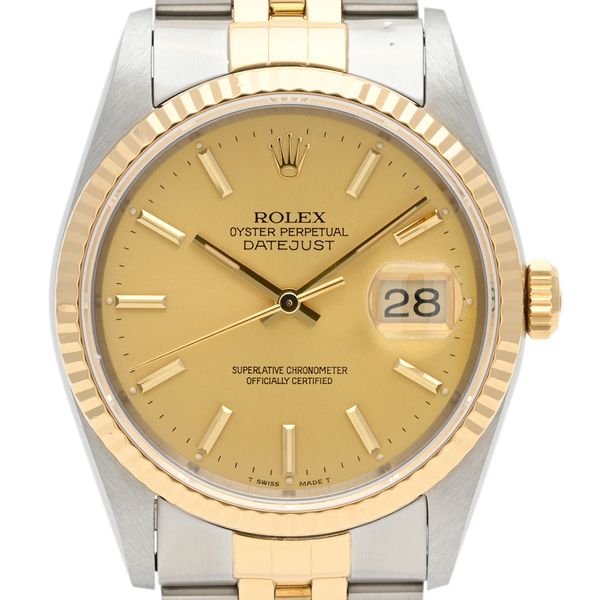[Wrapping target] Rolex ROLEX Datejust chronometer 16233 watch SS YG ...