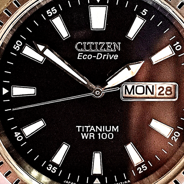 Citizen Titanium Eco Drive ( Solar Powered ) Watch w/ Day & Date ...