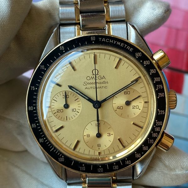 FS: Omega Speedmaster SS/18K Yellow Gold Champagne Dial Automatic 3310. ...
