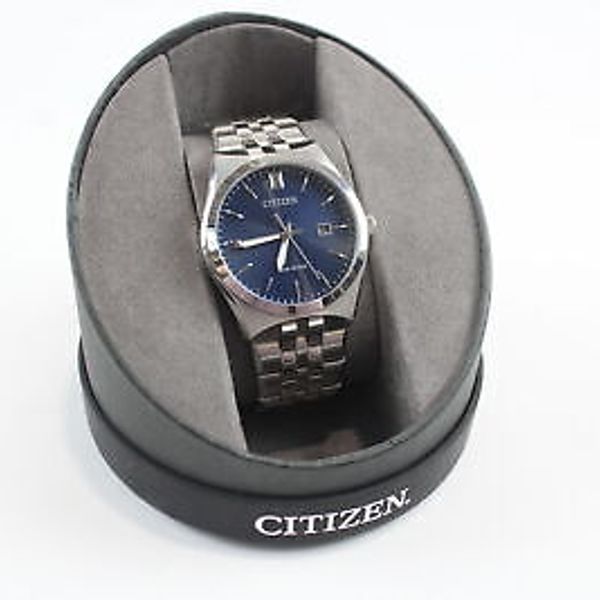 Mens Citizen Eco-Drive Blue Dial Watch Solar Powered Untested ...