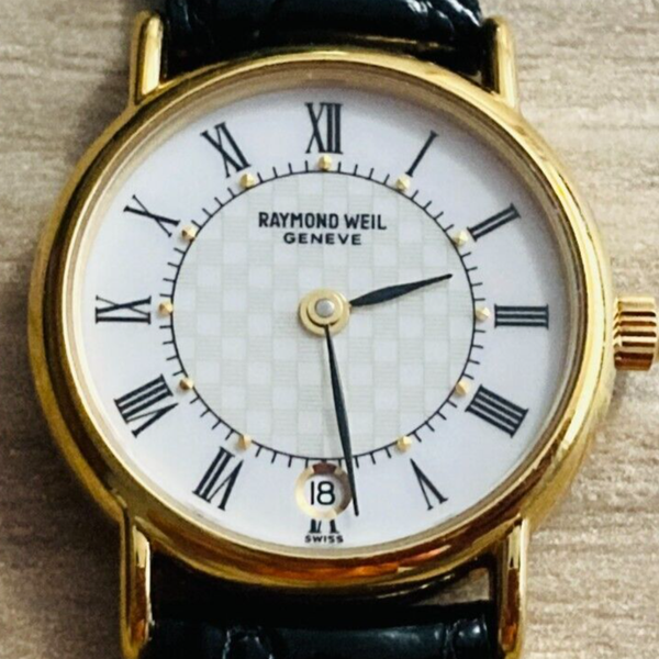 Raymond Weil 21mm Model 9923 18K Gold Electroplated Ladies Watch w ...