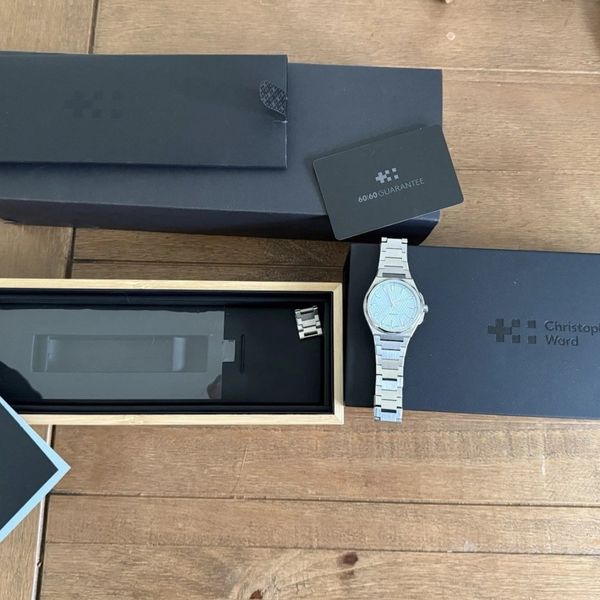 Christopher Ward The Twelve 36mm Watch Glacier Blue Steel Bracelet Full ...