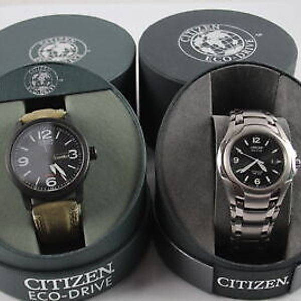 Mens Assorted Citizen Eco Drive Boxed Watches Quartz UNTESTED x 2 ...