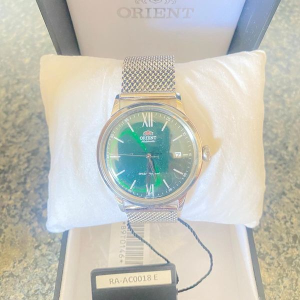 Orient Bambino Version 6 Men's Green Watch RA-AC0018E30B, Automatic ...