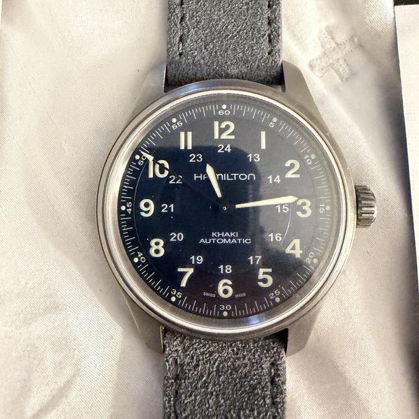 Hamilton Khaki Field Titanium Auto Blue Dial Watch H70545540 (2 Unused ...