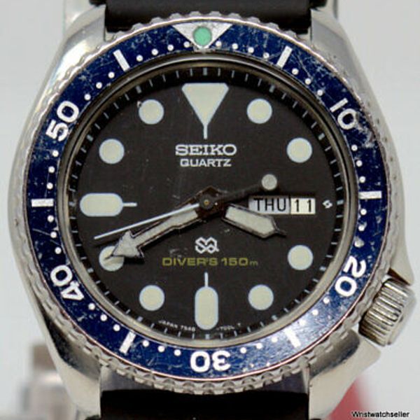 Vintage Seiko 7548-7009 SQ 150m Water Resist Quartz Divers ...