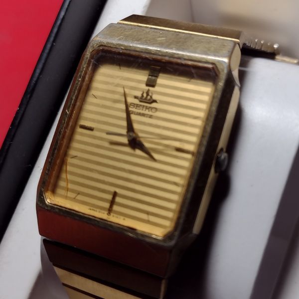 Vintage Men's Seiko Quartz Watch with Ship Logo | WatchCharts Marketplace