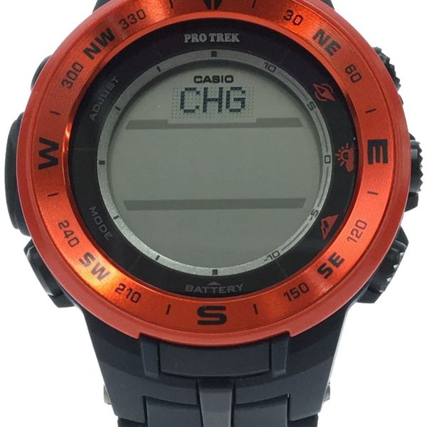 [Used] CASIO Solar watch PROTREK/Digital/Rubber/Orange/Black/Black/RPG ...