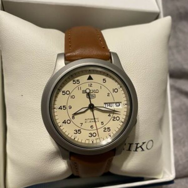 Seiko 5 Sports Beige Men's Watch - SNK803K2 | WatchCharts
