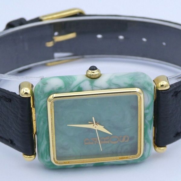 Vintage Paros Women's Watch Quartz with Gemstone Case "Malachite ...