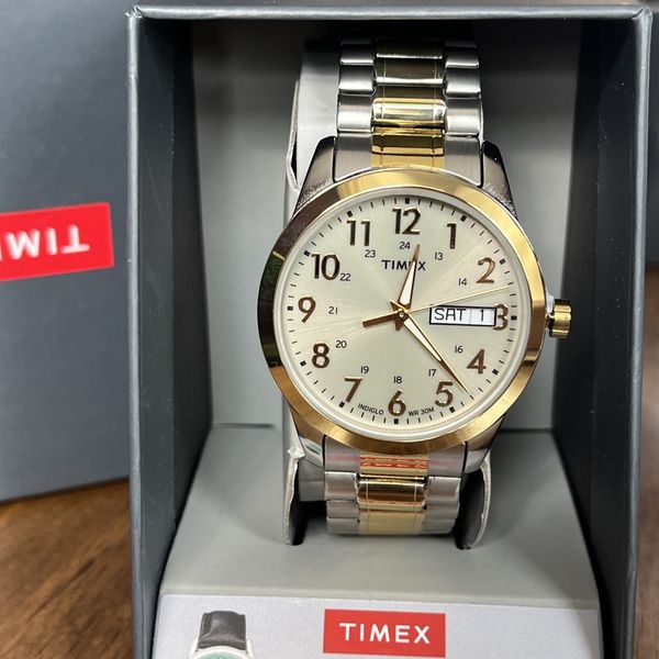 TIMEX Two-Tone 36mm Stainless Steel Expansion Men's Watch - T2M935 MSRP ...