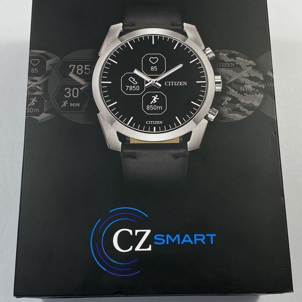 Citizen CZ Smart Hybrid Black Dial Men's Leather Gen-2 Smartwatch ...