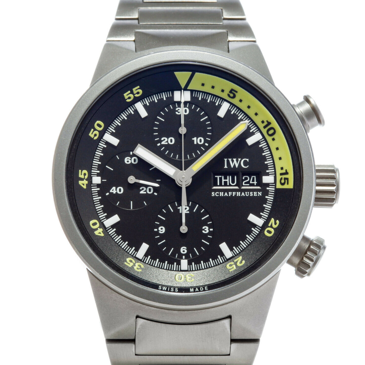 IWC Aquatimer Chronograph Automatic Dive Watch IW371903 42mm Titanium ...