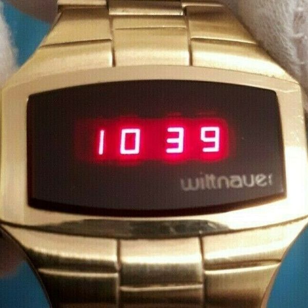 Rare 1974 Longines Wittnauer Polara I 14K Gold Plated LED Watch Hughes ...