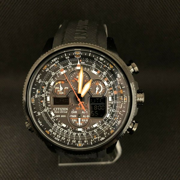 Citizen Eco Drive Promaster NaviHawk A-T Chrono Black Dial Mens Watch ...