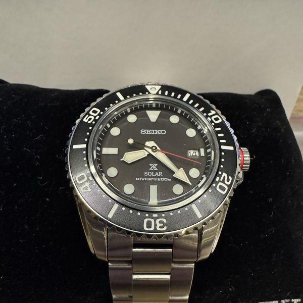 Seiko Prospex SNE589 Men's Black Solar Dive Watch | WatchCharts Marketplace