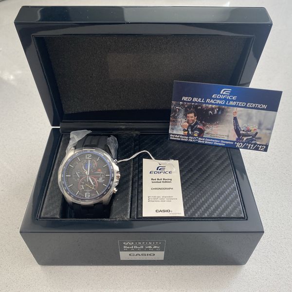 Casio Men's Edifice Racing Watch Redbull Racing Team needs battery ...