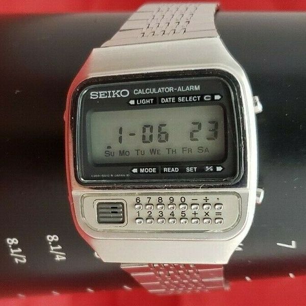 Vintage Seiko Men's Calculator Watch. C359-5019 | WatchCharts