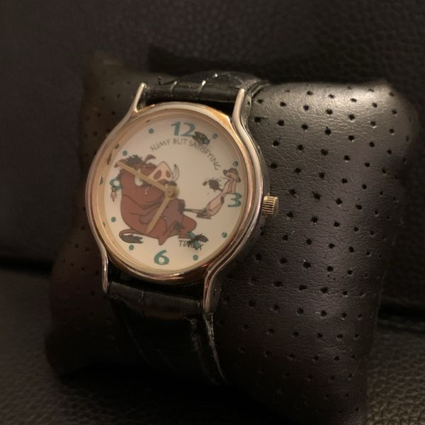 Rare Vintage Disney Timex Lion King Pumbaa And Timon Mystery Dial Watch ...