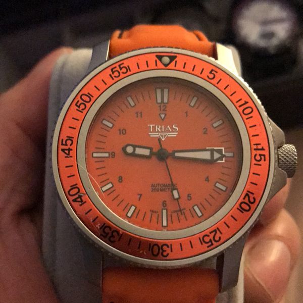 Trias Germany 200M Automatic Excellent "Orange Monster II" $150 ...