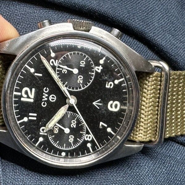 1981 CWC Royal AIR FORCE Military Issue CHRONOGRAPH ORIGINAL DIAL ...