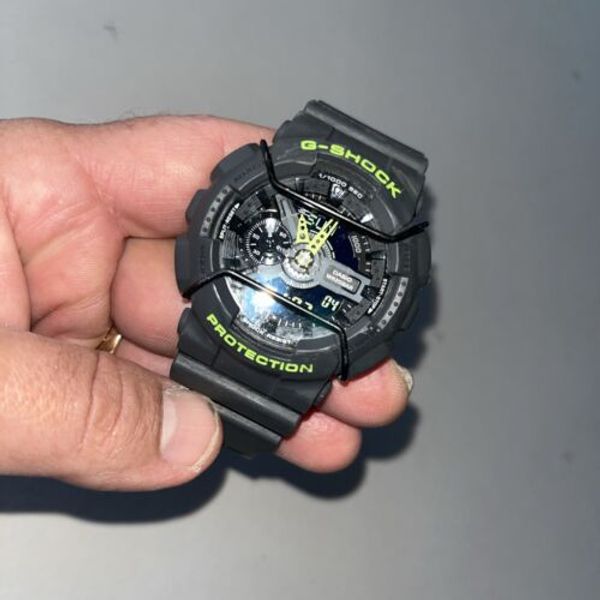 CASIO G-SHOCK GA-110LN GRAY GREEN Custom Bull Guard Excellent Condition ...