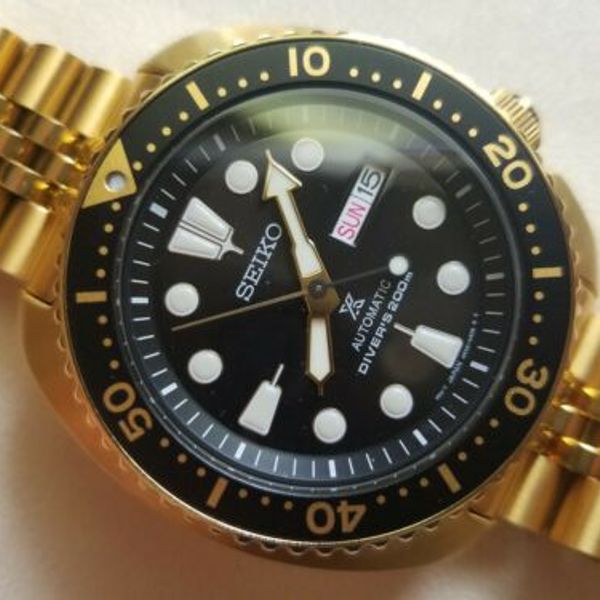Seiko Prospex Men's Black Watch - SRPC44 "Gold Turtle" | WatchCharts