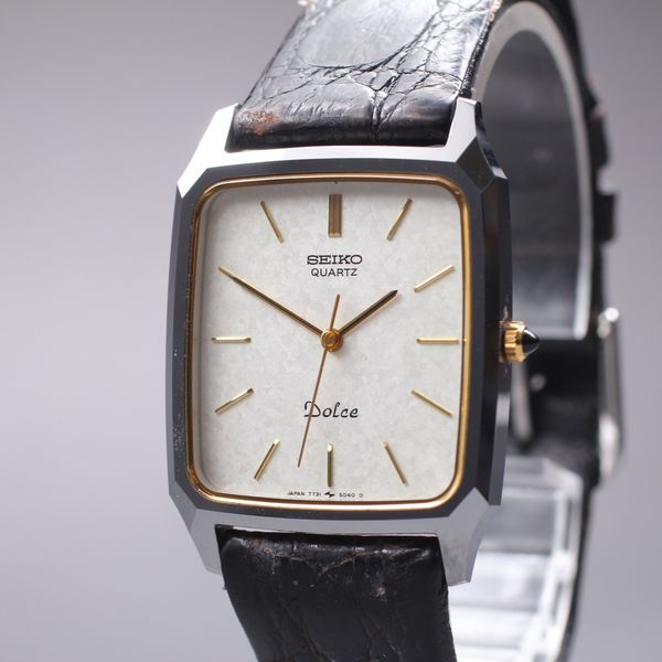 [Near MINT++] Vintage SEIKO Dolce 7731-5040 White Dial Square Men's Quartz Watch | WatchCharts ...