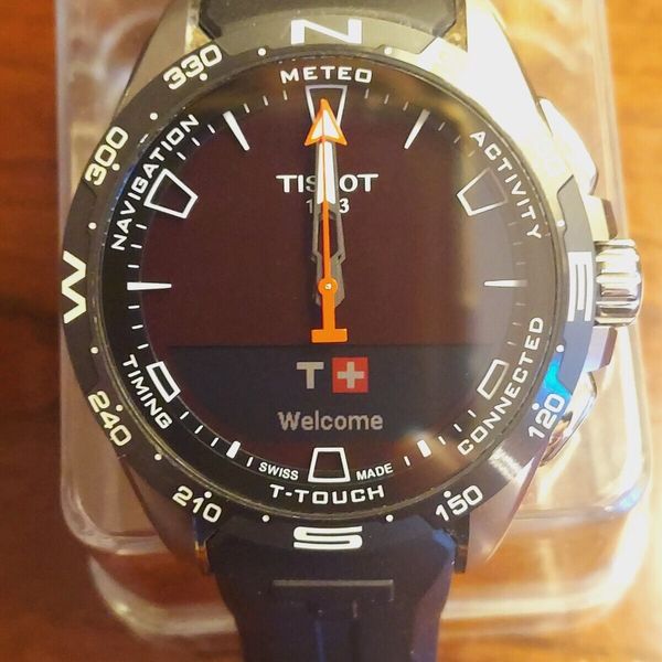 Tissot T-Touch Connect Solar Titanium Black Silver Men's Watch T121420A ...