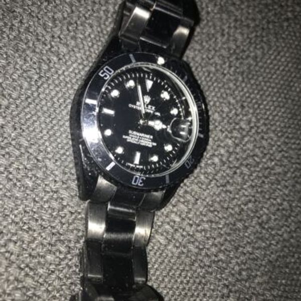 Rolex Submariner Black Men White Hour Marker Watch - 16610 (USED ...