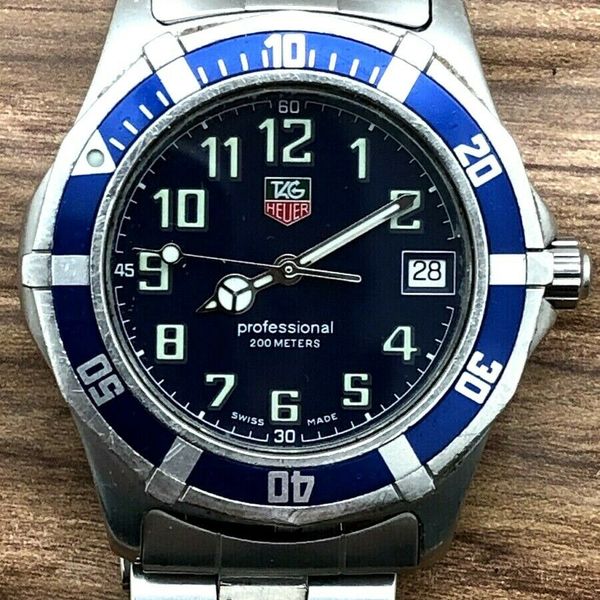 Tag Heuer 2000 WM1113 Professional 200M Blue WK1113 Silver Coke Bezel ...