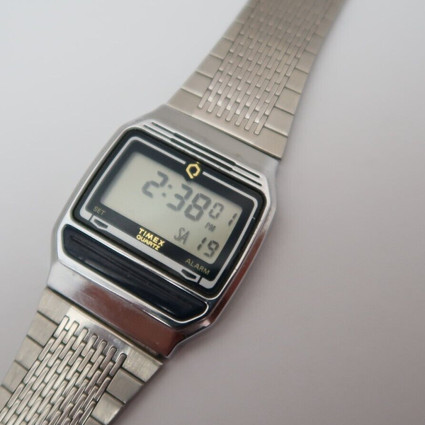 VINTAGE TIMEX LCD GENTS WATCH RARE S CELL MODEL circa 1982 ...
