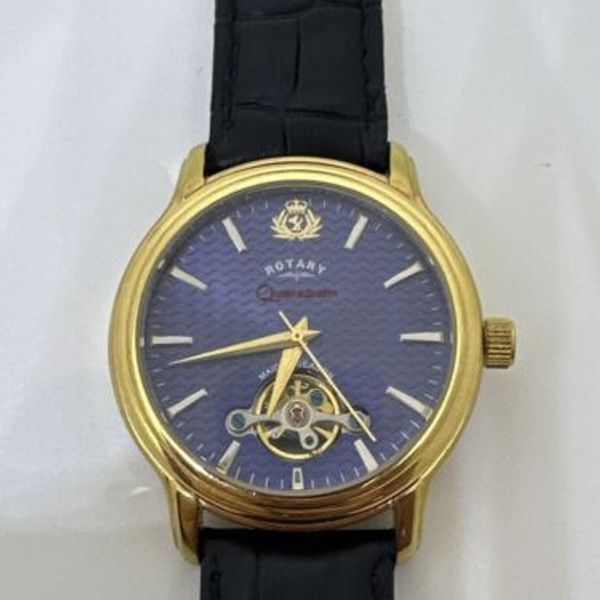 Rotary Mens Limited Edition Queen Elizabeth Automatic Skeleton Black ...