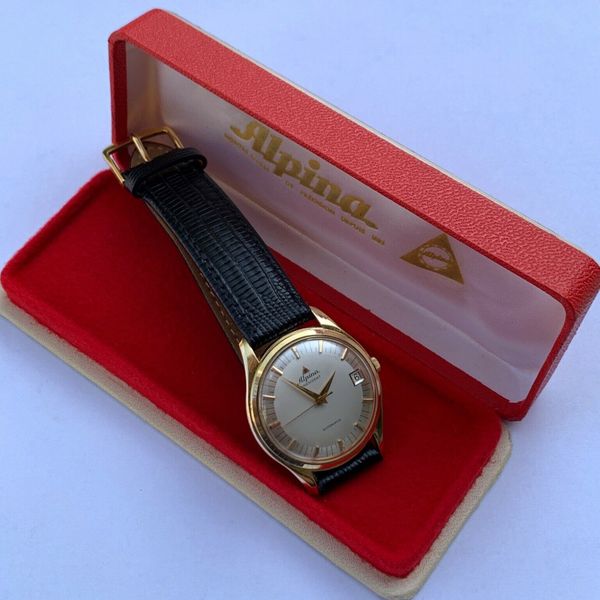 Extra Rare Alpina President Automatic 18k Rose Gold, And Vintage Box ...