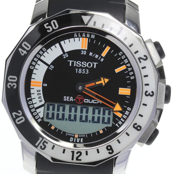 Good product ★ With box [TISSOT] Tissot Sea Touch EN13319 Quartz Men ...