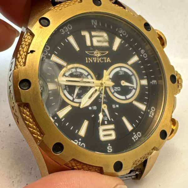 Invicta I-Force Axis Men's Watch - 50mm, Gold, Black 19658 *NO BAND ...