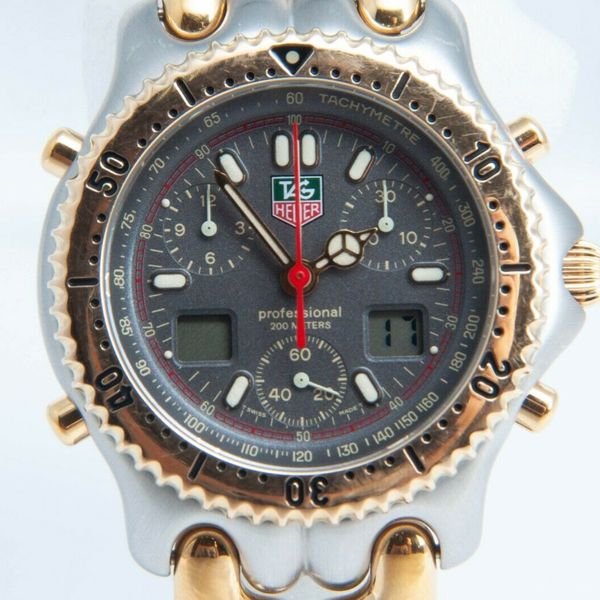 TAG HEUER CG1122-0 Ayrton Senna Sel Gray Dial Pro Quartz Wristwatch ...