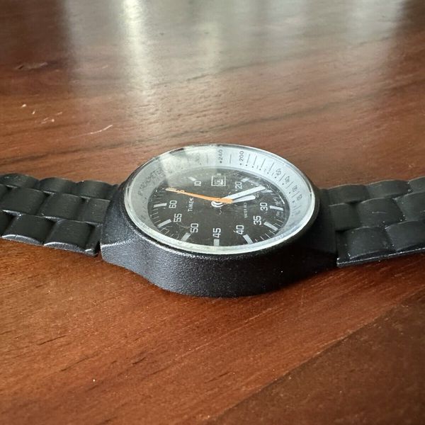 1970s Timex Black Max Marlin Calendar - Serviced | WatchCharts Marketplace