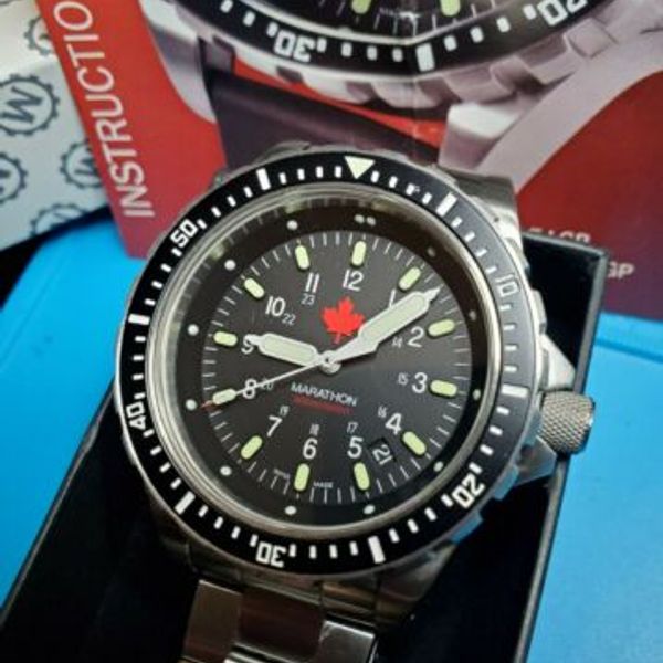 Marathon Jumbo Search Rescue (JSAR) Maple Military Dive Watch. Limited ...
