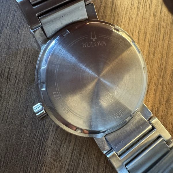 Bulova Futuro Mens Watch 40mm Steel Bracelet Black Dial 96C105 ...