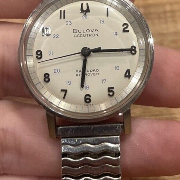 Vintage Bulova Accutron M6 Railroad Approved Working Tuning Fork 12 ...